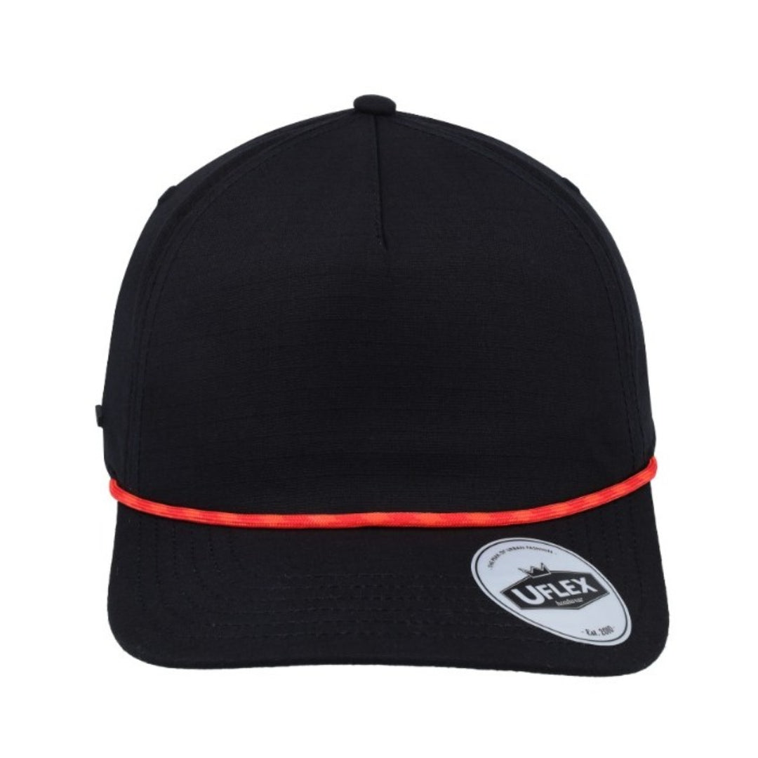 Uflex Dad Cap | 5 Panel Ripstop Cap | Semi-Curved Peak with Detail ...