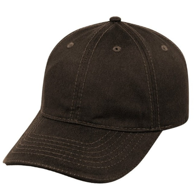 Washed Oil Skin Cap | Water Resistant 6 Panel Cap | 24Store ...